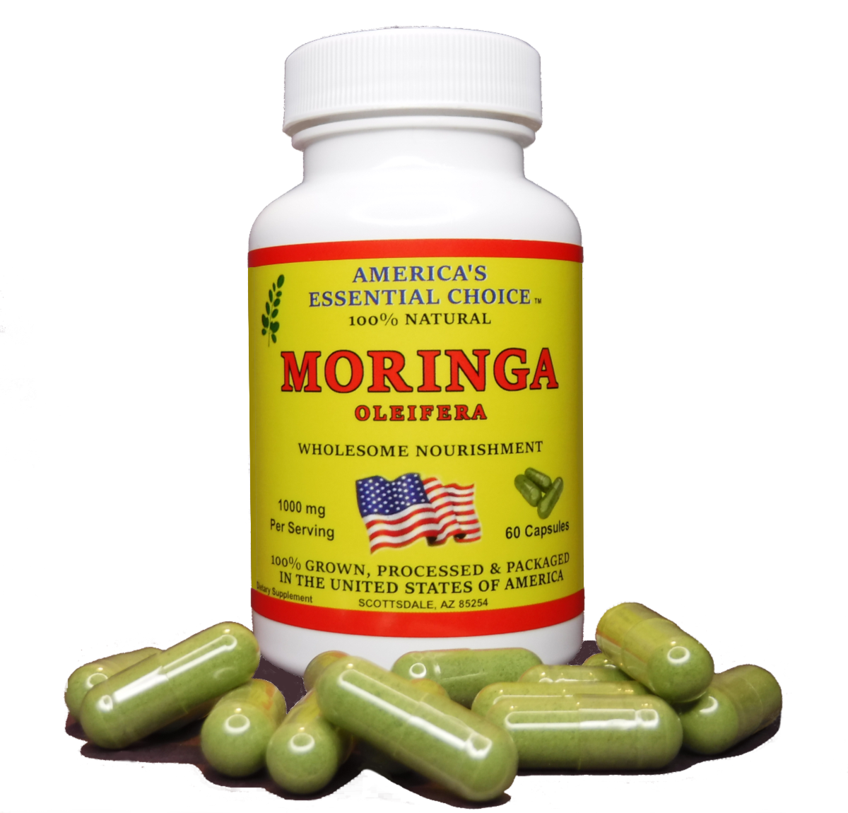 Moringa Supplement - Grown & Made In the USA - America's Essential Choice